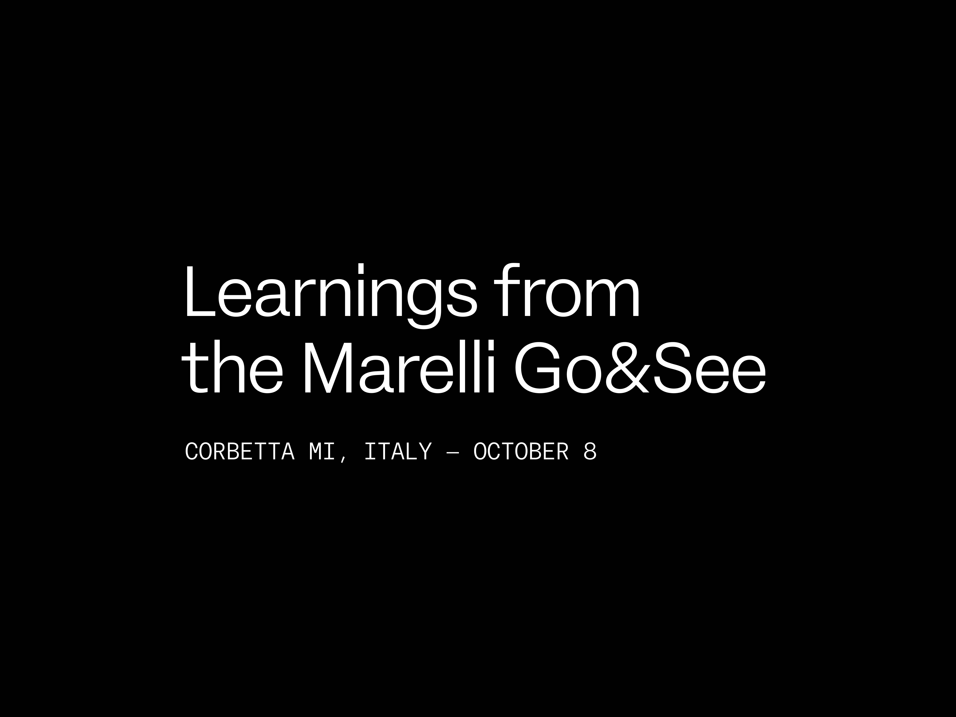 Marelli Go&See 이벤트 주요 인사이트 확인하기 - o9 Solutions